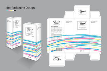 Box packaging design Royalty Free Vector Image
