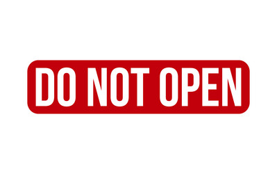 Do not open rubber grunge stamp seal Royalty Free Vector
