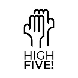 Icon and logo high five Royalty Free Vector Image