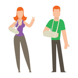 Pediatric traumatology for injured or trauma kids Vector Image