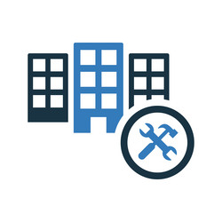 Build building icon black graphics Royalty Free Vector Image