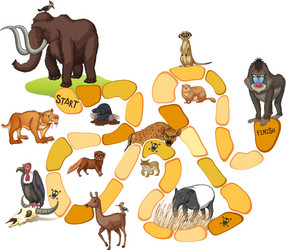 Different types of wild animals Royalty Free Vector Image