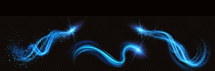 Spiral magic vortex light effect with glow Vector Image