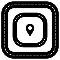 Square road frame for city map highway border Vector Image