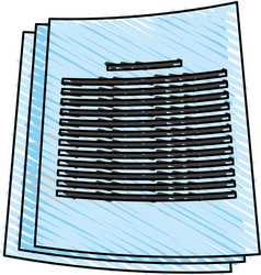 Color image cartoon documents with script Vector Image