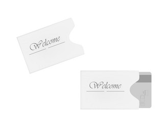 Hotel magnetic stripe key card horizontal sleeve Vector Image