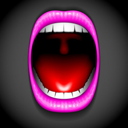 Mouth color open Royalty Free Vector Image - VectorStock