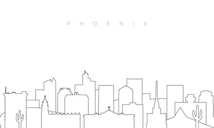 Outline Phoenix Skyline Vector Images (80)