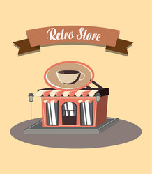 Retro store shopping Royalty Free Vector Image
