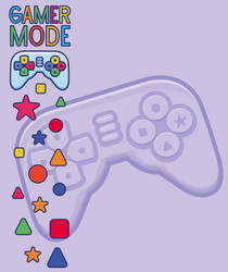 Gamer mode poster Royalty Free Vector Image - VectorStock