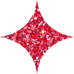 Luxury glitter red star rating award Royalty Free Vector