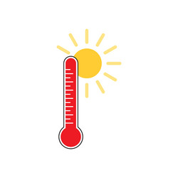 Sun temperature increasing Royalty Free Vector Image