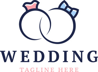 Diamond ring logo design wedding Royalty Free Vector Image