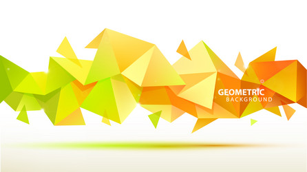 Realistic abstract 3d shape faceted Royalty Free Vector