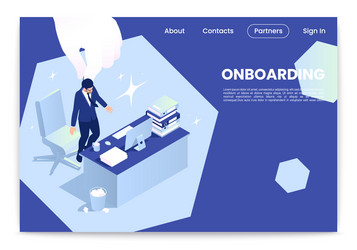 Onboarding isometric banners set Royalty Free Vector Image