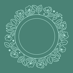 Round flourish frame Royalty Free Vector Image