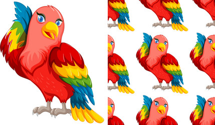 Parrotfish in cartoon style isolated on white Vector Image