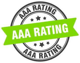 Aaa rating stamp label on transparent Royalty Free Vector