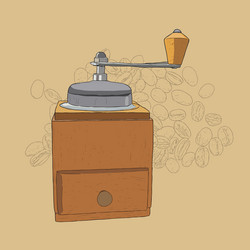 Coffee mill hand drawn Royalty Free Vector Image