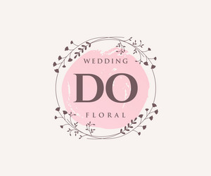 Do initials letter wedding monogram logos Vector Image