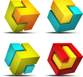 Abc cubes Royalty Free Vector Image - VectorStock