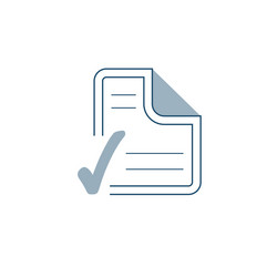 Document icon paper check mark checkmark ok Vector Image