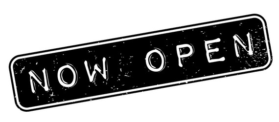 Now open rubber stamp Royalty Free Vector Image