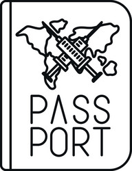 Medical passport icon Royalty Free Vector Image