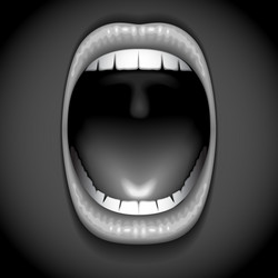 Mouth color open Royalty Free Vector Image - VectorStock