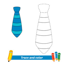 Trace and color for kids bow tie Royalty Free Vector Image