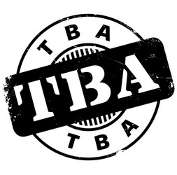 Tba rubber stamp Royalty Free Vector Image - VectorStock