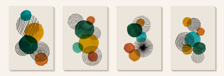 Creative minimalist hand painted abstract art Vector Image