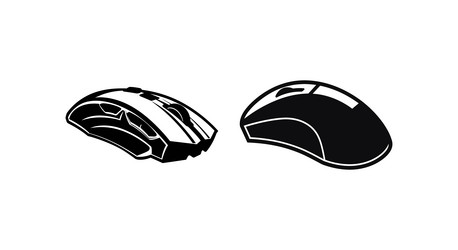 Sleek and ergonomic icon set for mouse Royalty Free Vector