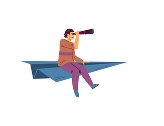 Paper Airplane Man Vector Images (over 1,100)