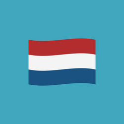 Netherlands flag icon in flat design Royalty Free Vector
