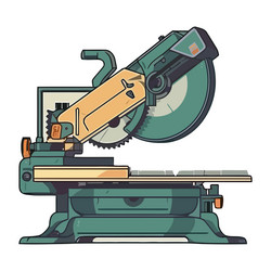 Circular blade saw cute kawaii cartoon Royalty Free Vector