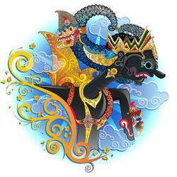 Javanese Wayang Gunungan Royalty Free Vector Image