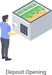 Deposit Royalty Free Vector Image - VectorStock