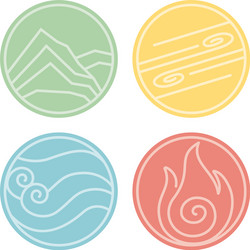 Symbols of four elements Royalty Free Vector Image