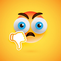 Pointing down emoticon Royalty Free Vector Image