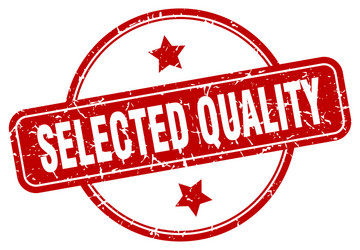 Square grunge red selected stamp Royalty Free Vector Image