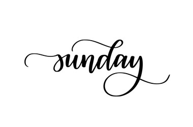 Sunday Calligraphy Vector Images (over 1,400)