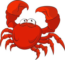 Cartoon crab Royalty Free Vector Image - VectorStock