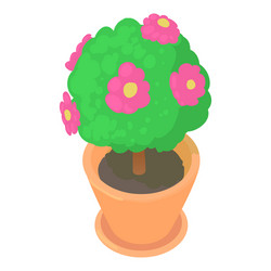 Flower bed icon cartoon style Royalty Free Vector Image