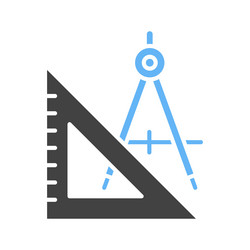 Geometry tools icon image Royalty Free Vector Image