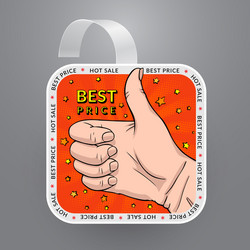 Round wobbler design template Royalty Free Vector Image