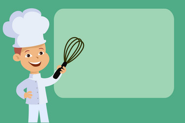 Backery chef woman banner background Royalty Free Vector