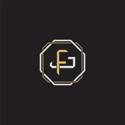 Fj initial letter overlapping interlock logo Vector Image