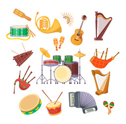 Cartoon classical music instruments piano Vector Image