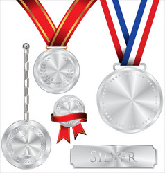 Silver medal Royalty Free Vector Image - VectorStock